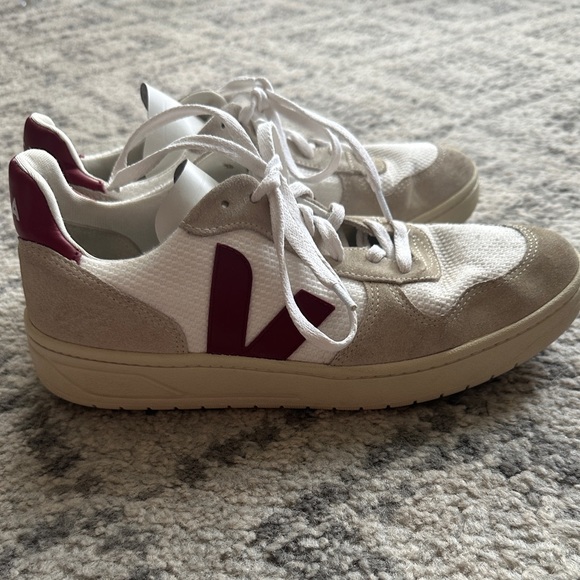 Veja | Shoes | Red White Veja Sneaker | Poshmark